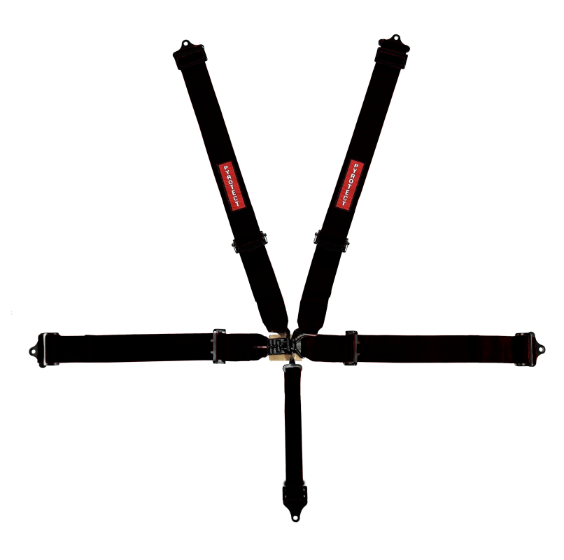 SFI 5 Point Latch Link Harness 3″ Shoulder 3″ Belt Black Pull Down ...